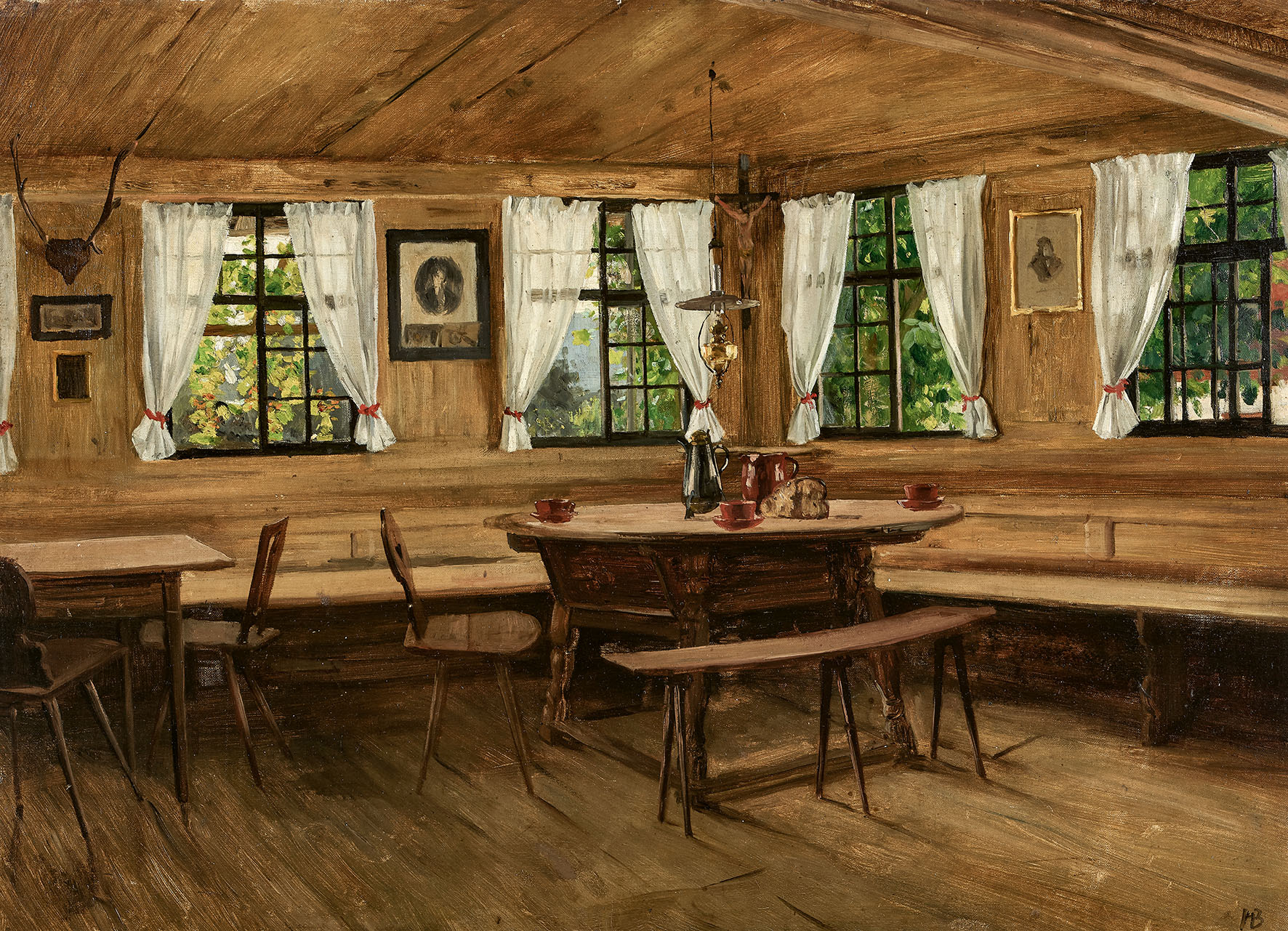 Hans Bachmann «Bauernstube (Reiden)» - Gloggner Auktionen